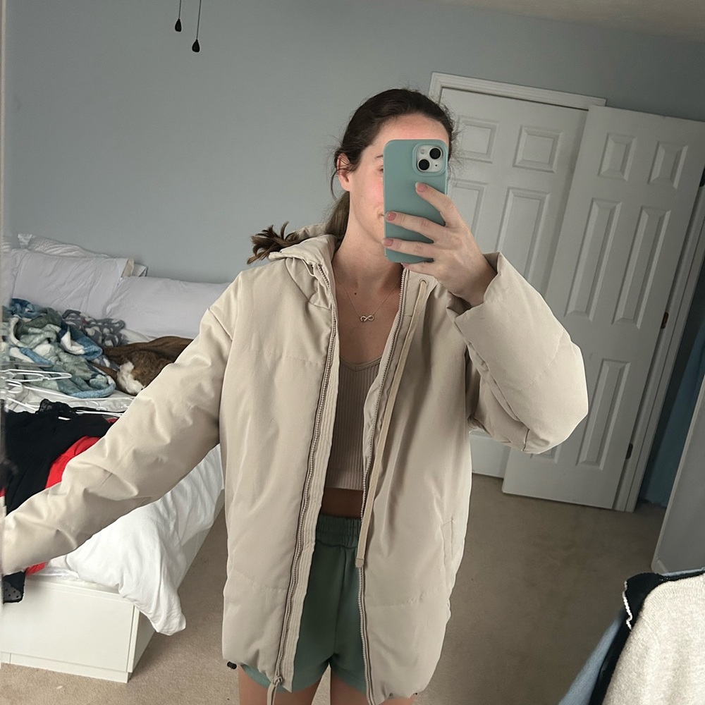 Tan Puffer Jacket - Gem